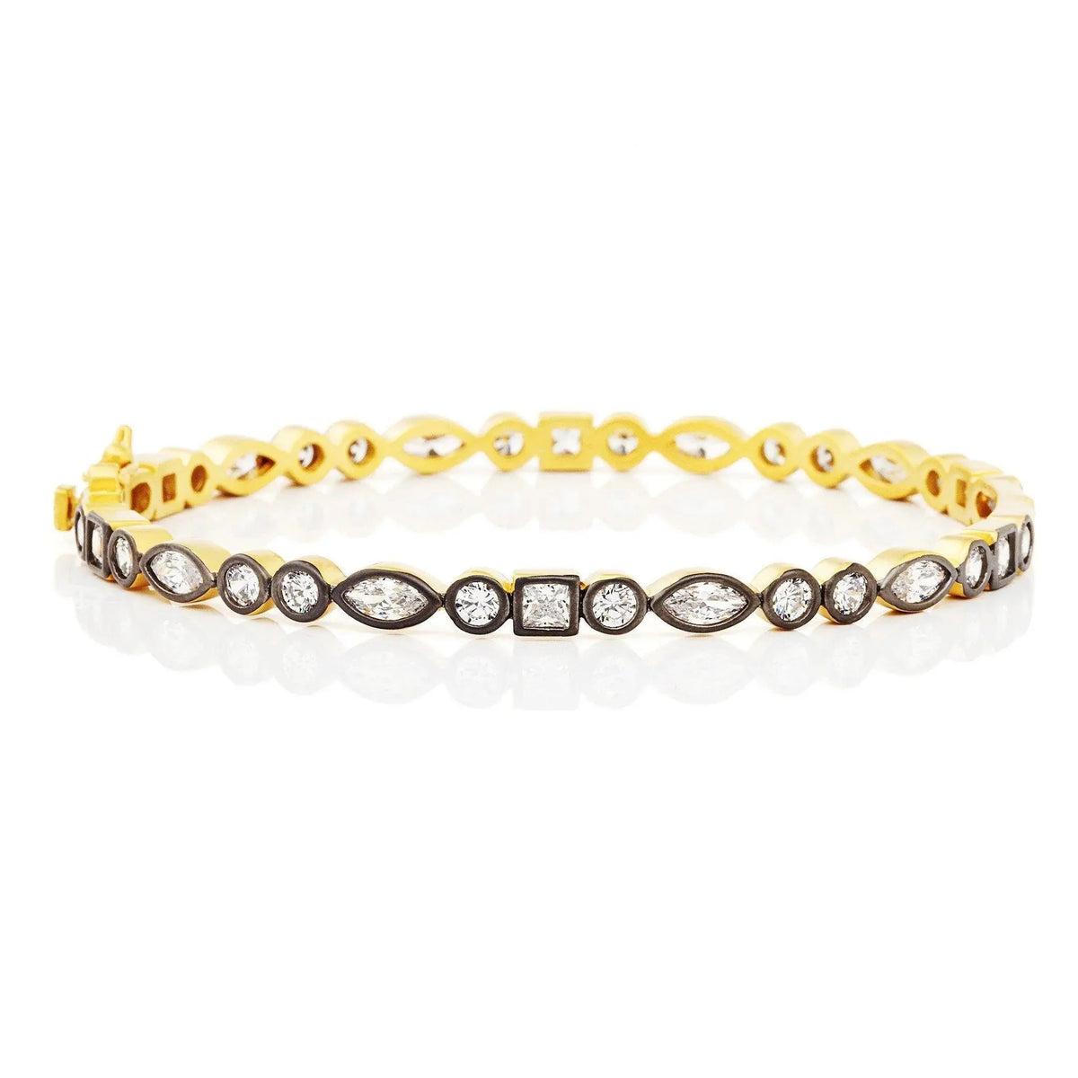 Freida Rothman Signature Mixed Shape Bangle– ICE