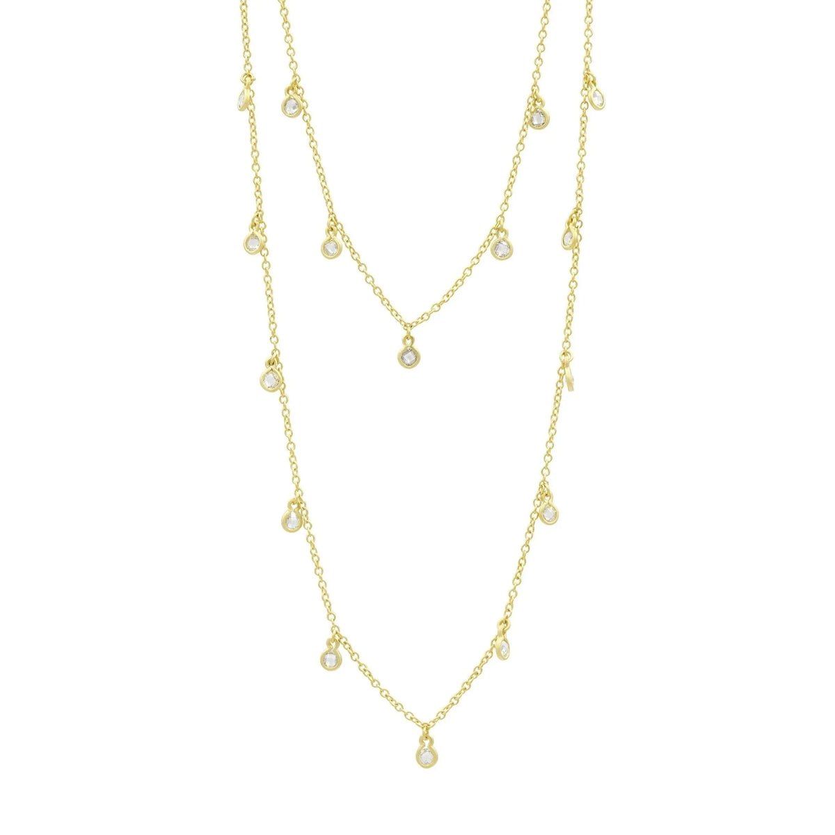 Freida Rothman Bezel Droplet Necklace -Signature Collection– ICE