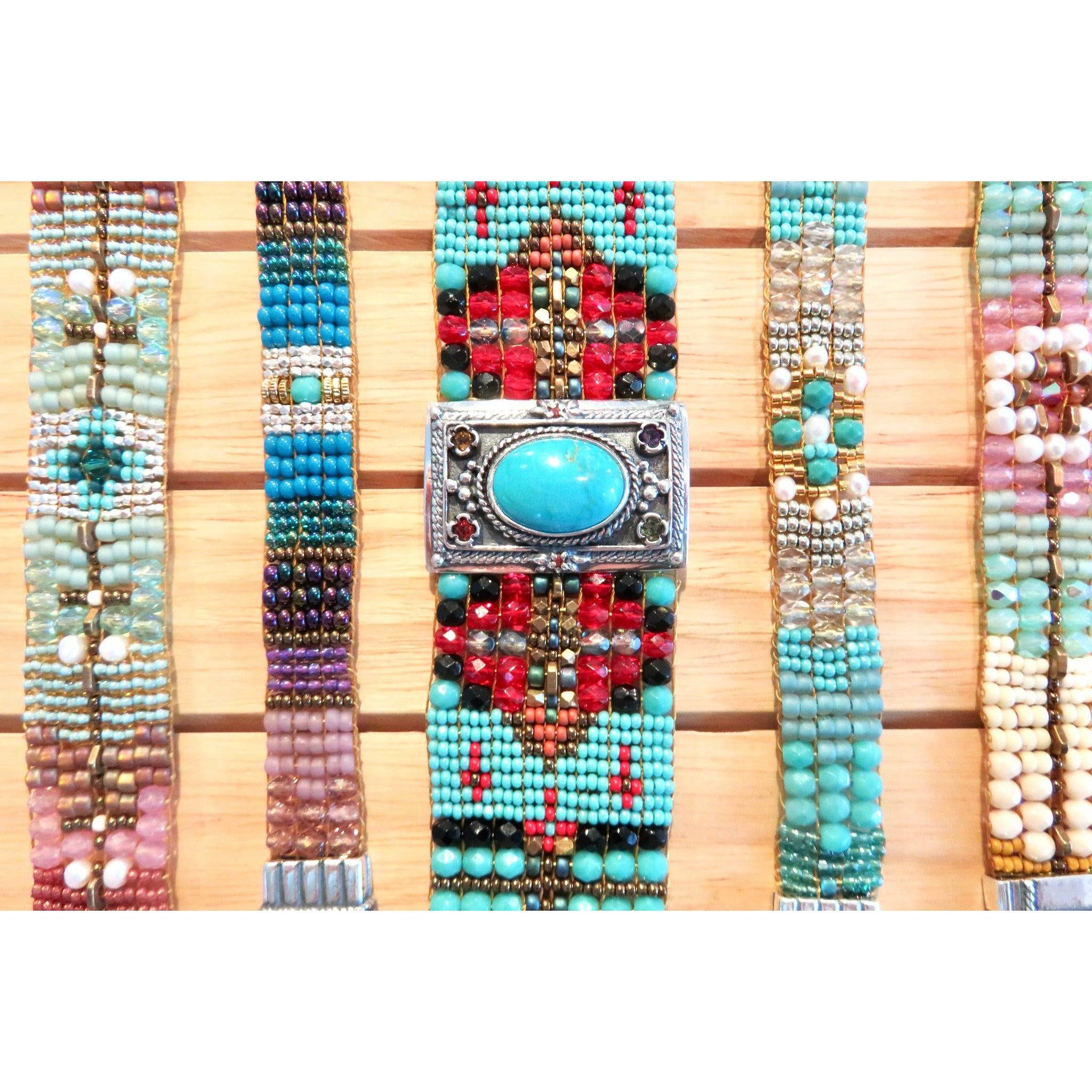 Chili Rose "Sweet Love " with Fancy Gemstone TIp Bracelet -Ombre Colle– ICE