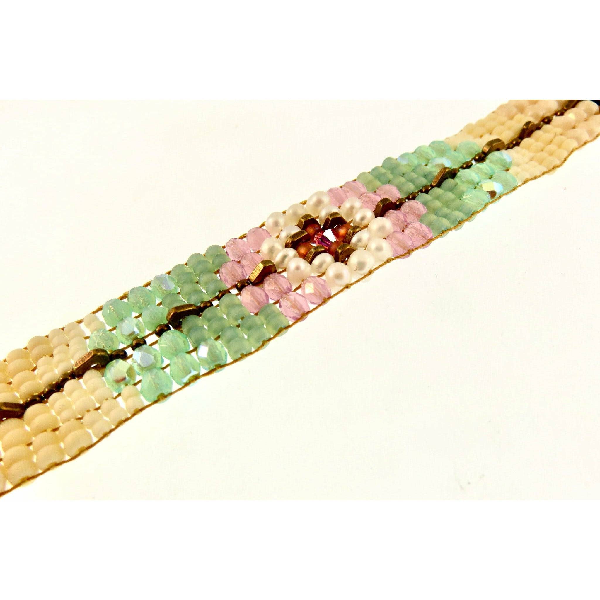 Chili Rose "Pearl Baby Ombre Rose " Tiffany Bracelet by Adonnah Langer– ICE