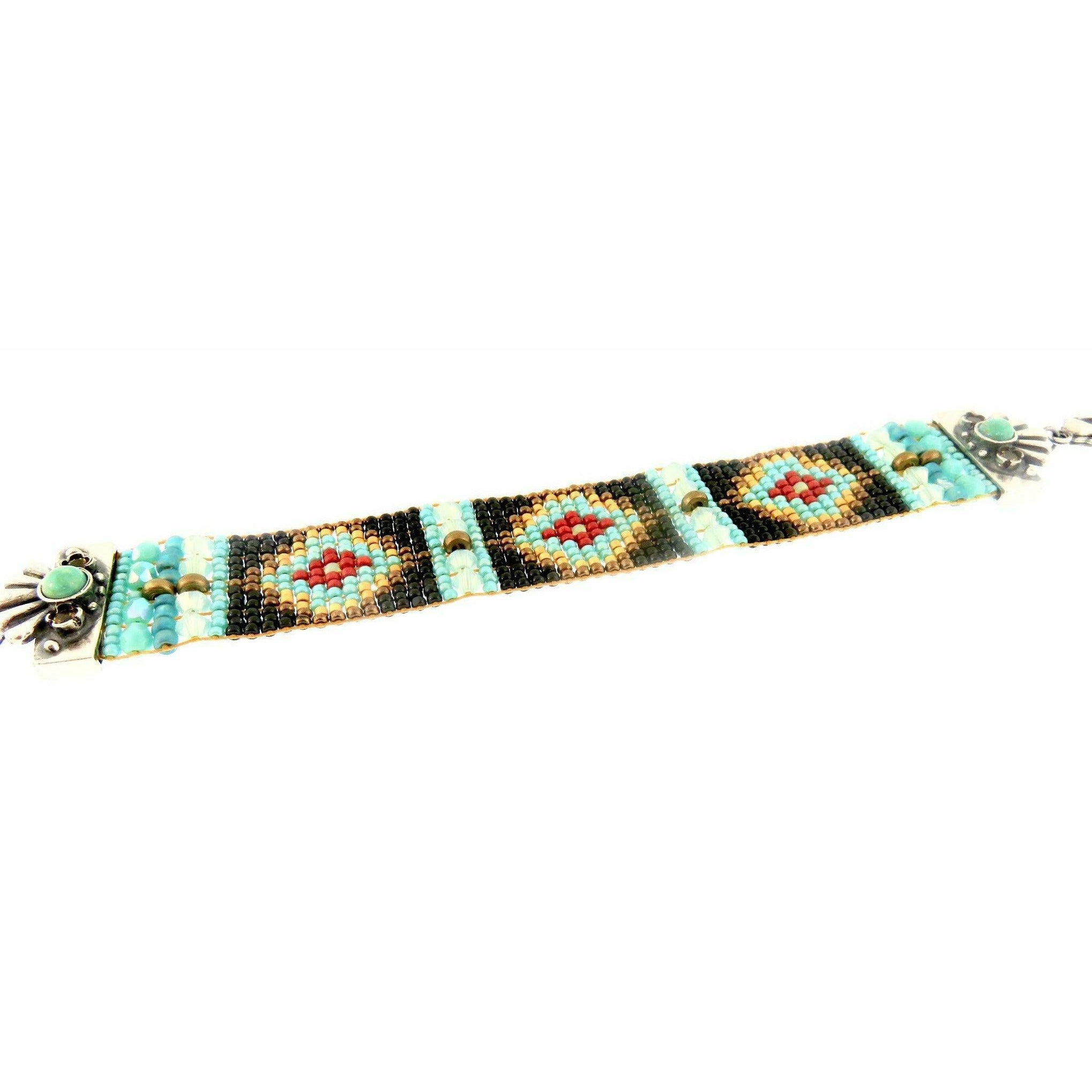 Chili Rose Three Diamond Turquoise -Jet -Sunflower-Turquoise Tip– ICE